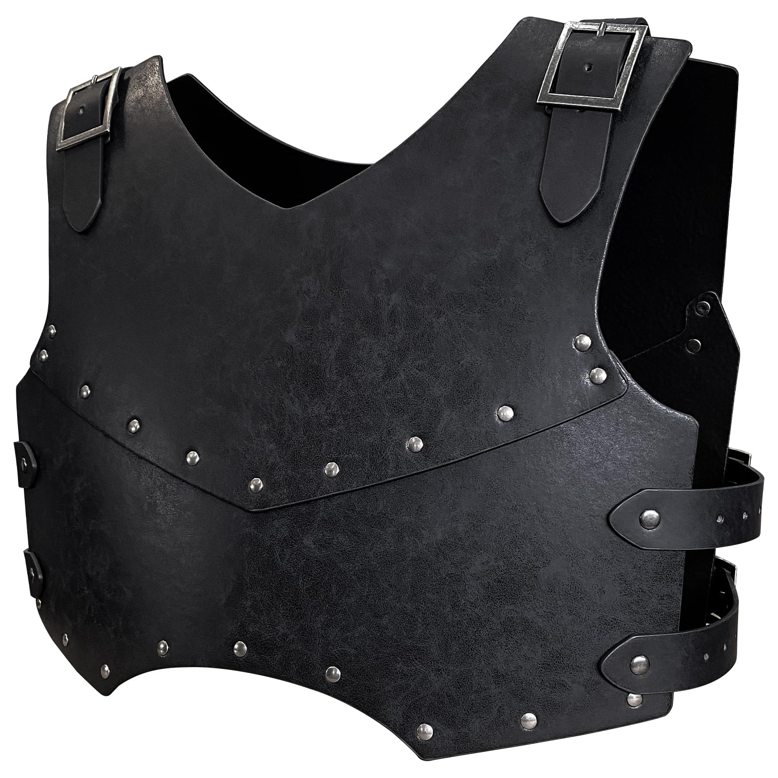 HiiFeuer Medieval Faux Leather Chest Armor, Retro Mercenary Knight ...