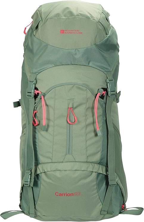 Mountain Warehouse Carrion 65L Rucksack - Soft Travel Backpack ...