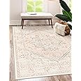 Amazon.com: LIVEBOX Pink Area Rug - 5x7 Vintage Floral Oriental Accent ...