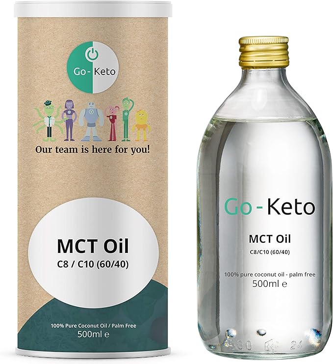 Go-Keto Huile TCM, 500 ml | HUILE TCM premium C8/C10, 100 % huile de coco, sans huile de palme ...