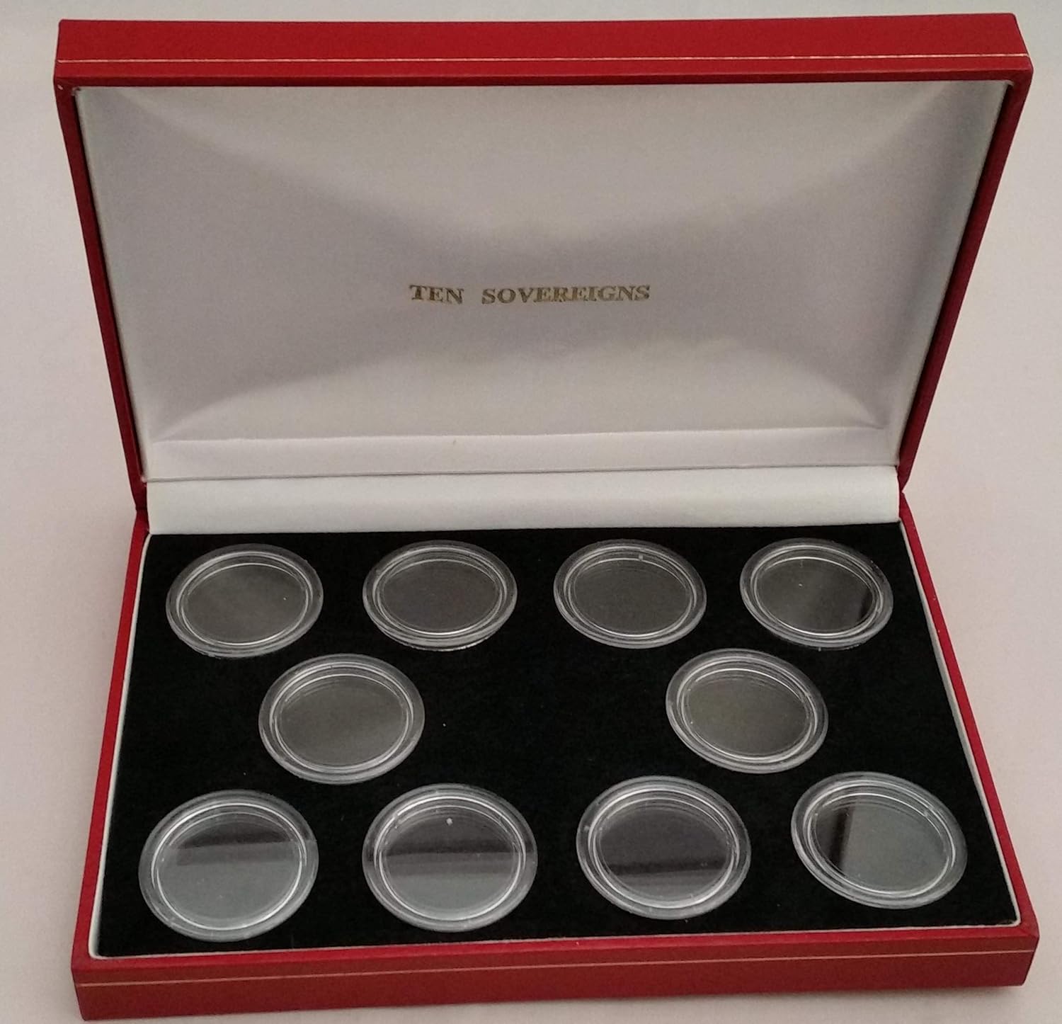 Deluxe Gold Sovereign Case for 10 x Full Sovereigns in Capsules – BigaMart