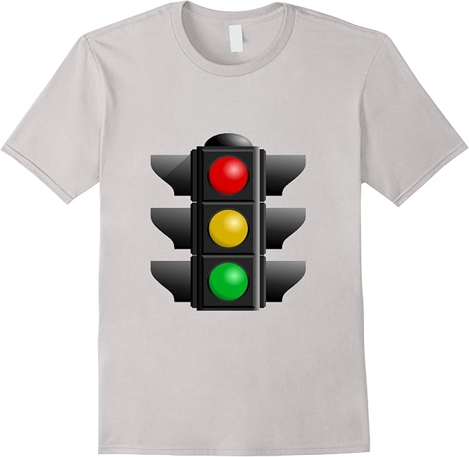 Amazon.com: Traffic Light Red Yellow Green t-shirt Stop Go Caution ...