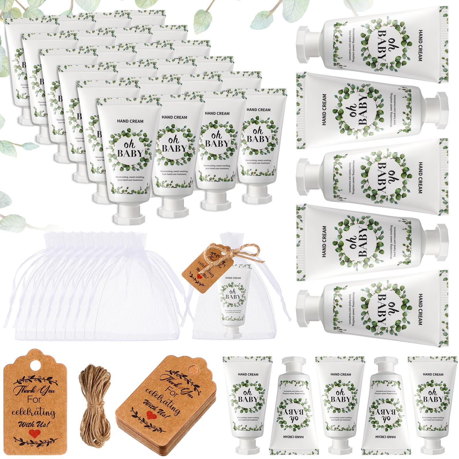 Dansib 48 Sets Baby Shower Hand Cream Baby Shower Party Favors for ...
