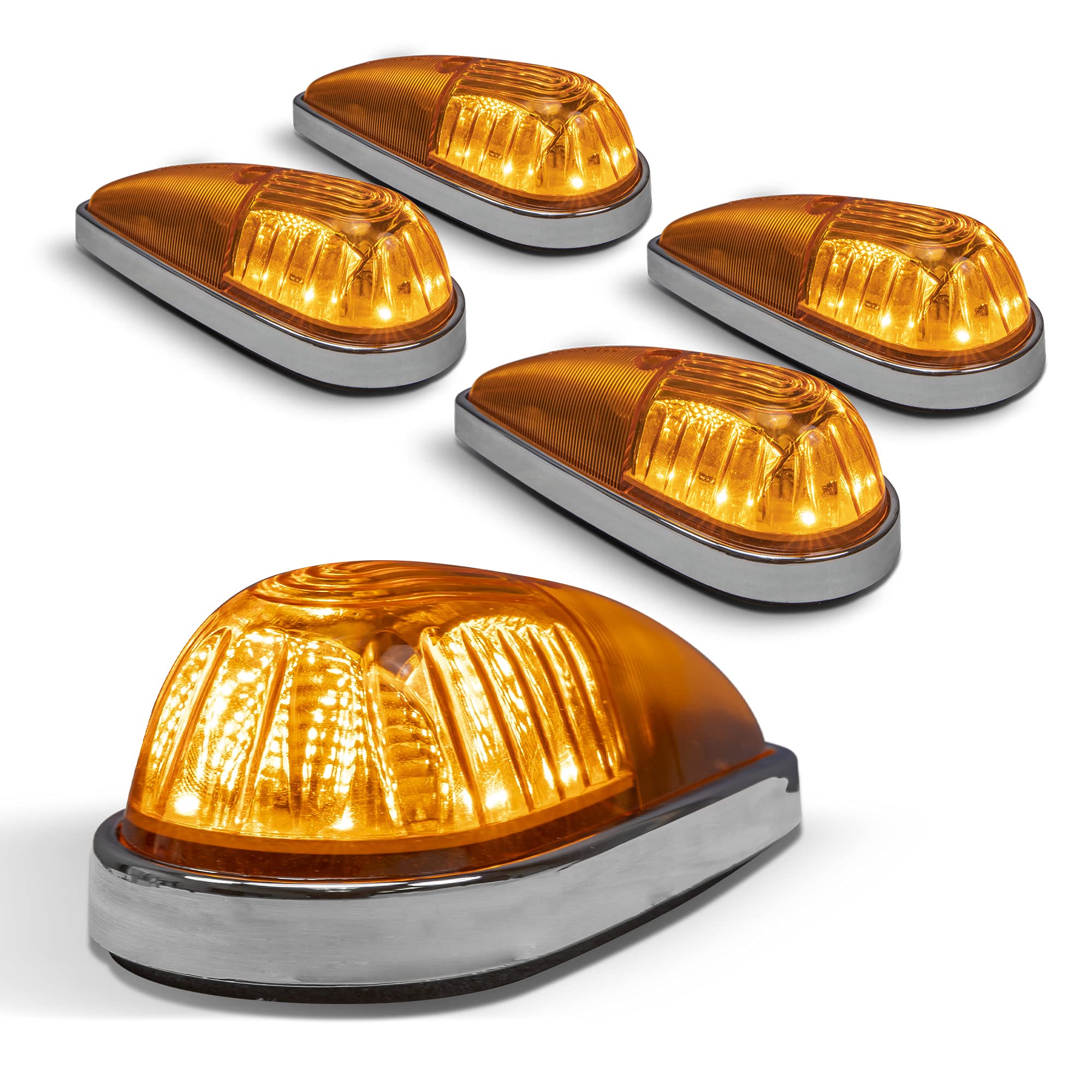 Mua TRUE MODS Amber LED Teardrop Cab Marker Light Kit [Chrome Base ...