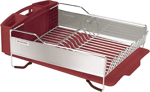Amazon.com - KitchenAid Gourmet Stainless Steel Dish Rack, Red