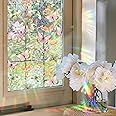 Amazon.com: WBQMUNY Window Privacy Film,Butterflies Stained Glass ...