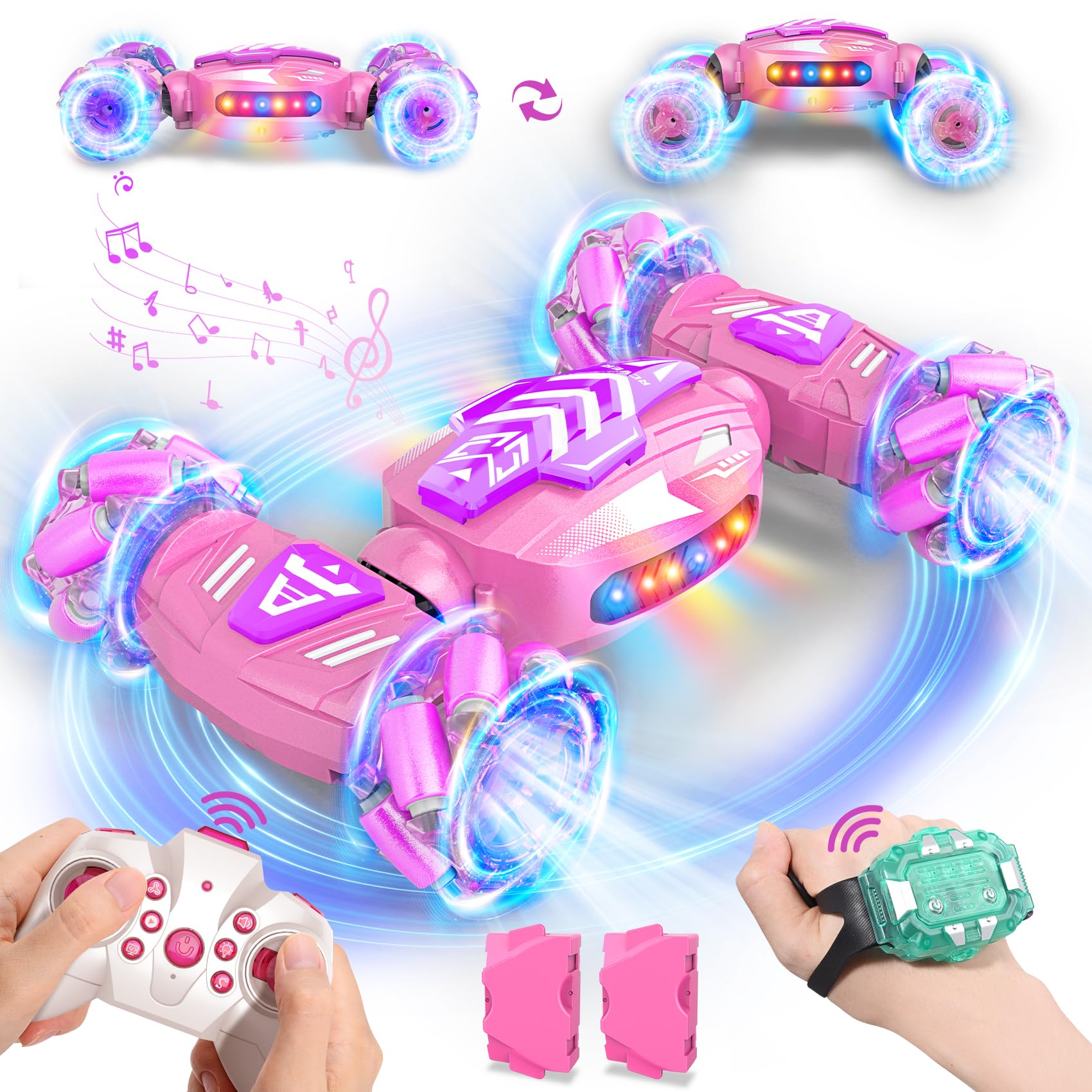 Nicella Gesture Sensing RC Stunt Car, Remote Control Car 360° Rotating ...