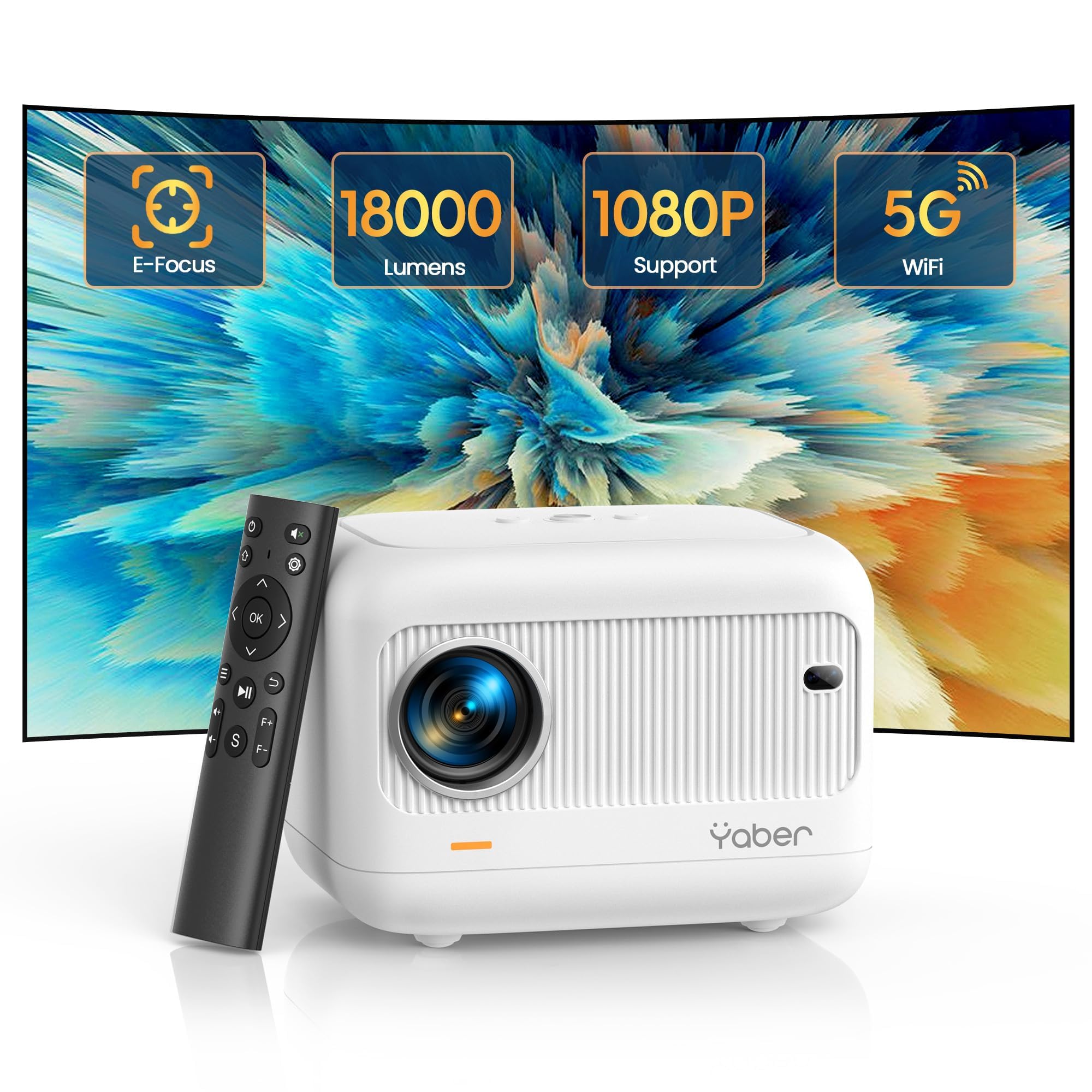 Mua 【Electric Focus】Mini Projector 18000 Lumen, YABER Portable ...
