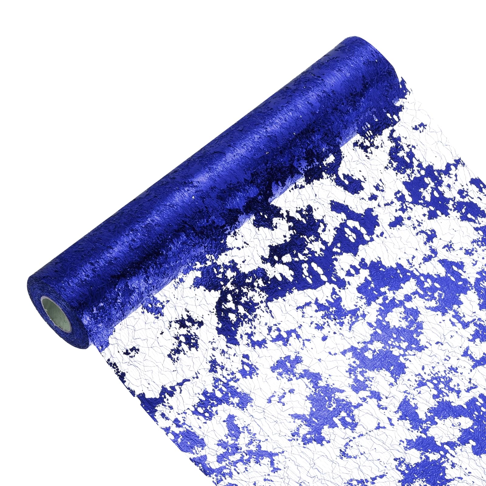uxcell Sapphire Blue Table Runner Roll 11.4" x 45 Feet Sequin Foil ...