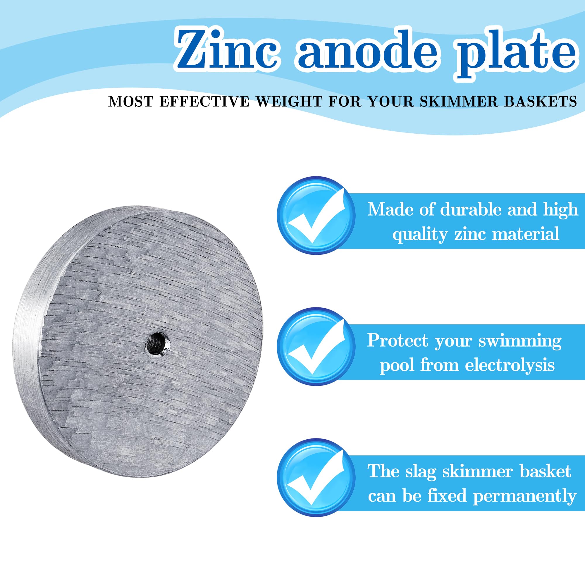 Mua 2 Pack Zinc Anode Plate- Zinc Anode Weight- Anti Electrolysis ...