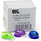 Amazon.com : Officemate Standard Cubicle Clips, Assorted Translucent ...
