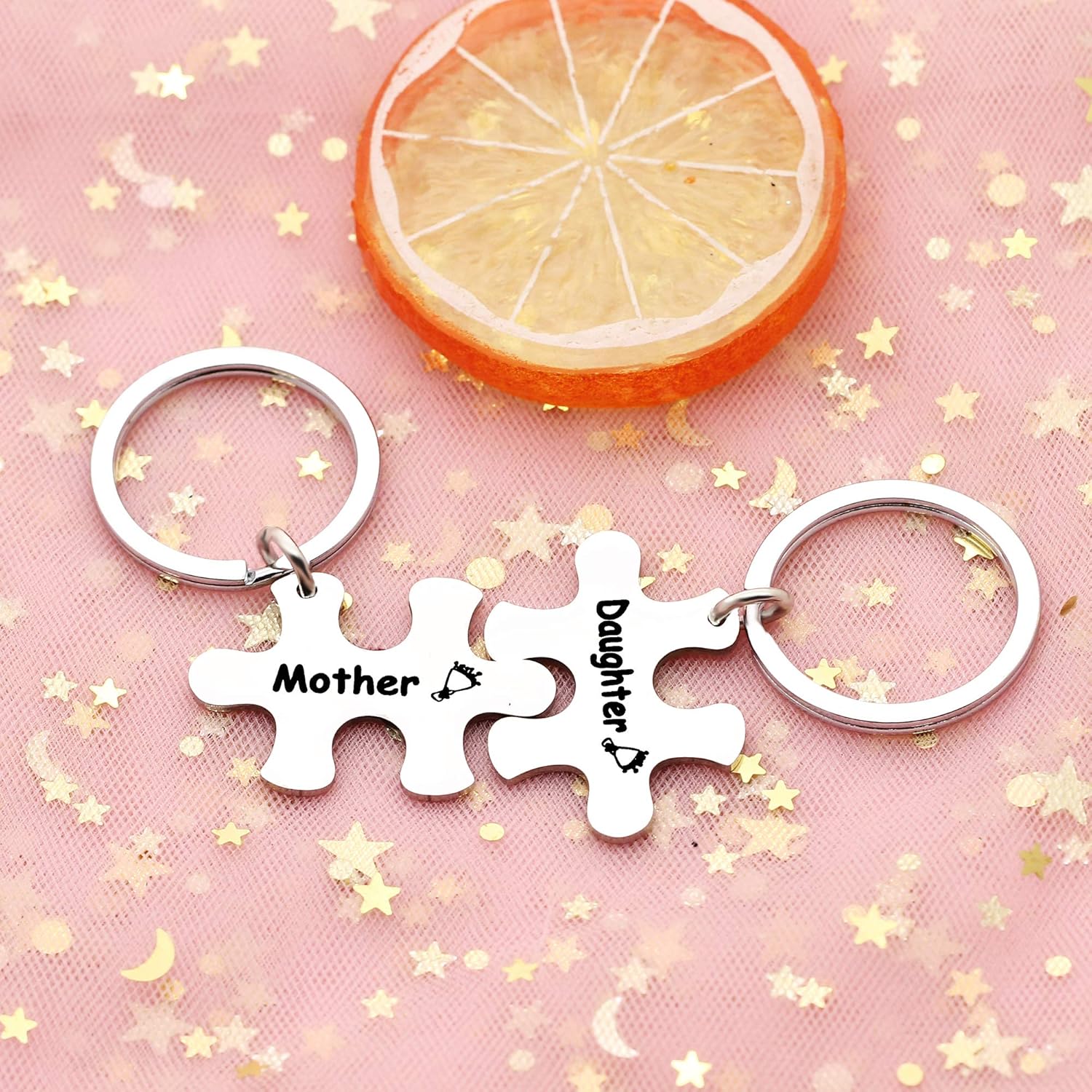 Key Chains Rings Mother Daughter Keychains Birthday Anniversary ...