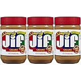 Amazon.com : Simply Jif Creamy Peanut Butter, 15.5 Ounces (Pack of 12 ...