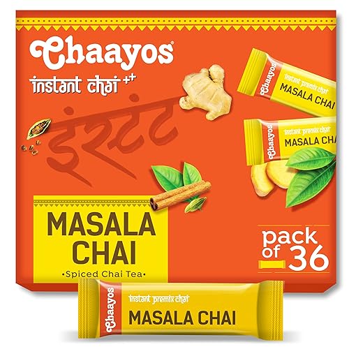 Chaayos Spiced Chai Tea Latte Instant Powdered Mix - Pack of 36|Instant ...