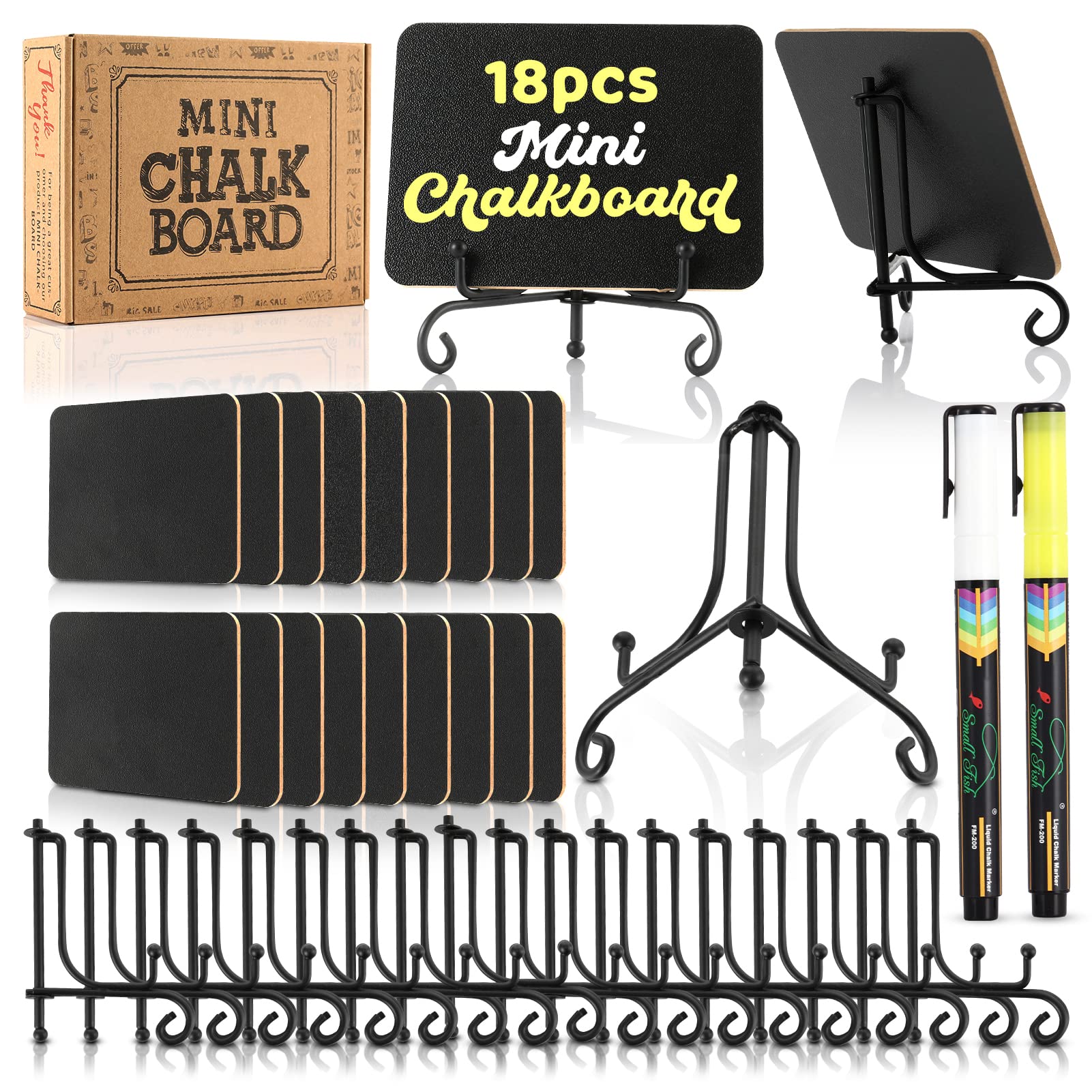 Mini Chalkboard Signs for Food Labels for Party Buffet, Small Place ...