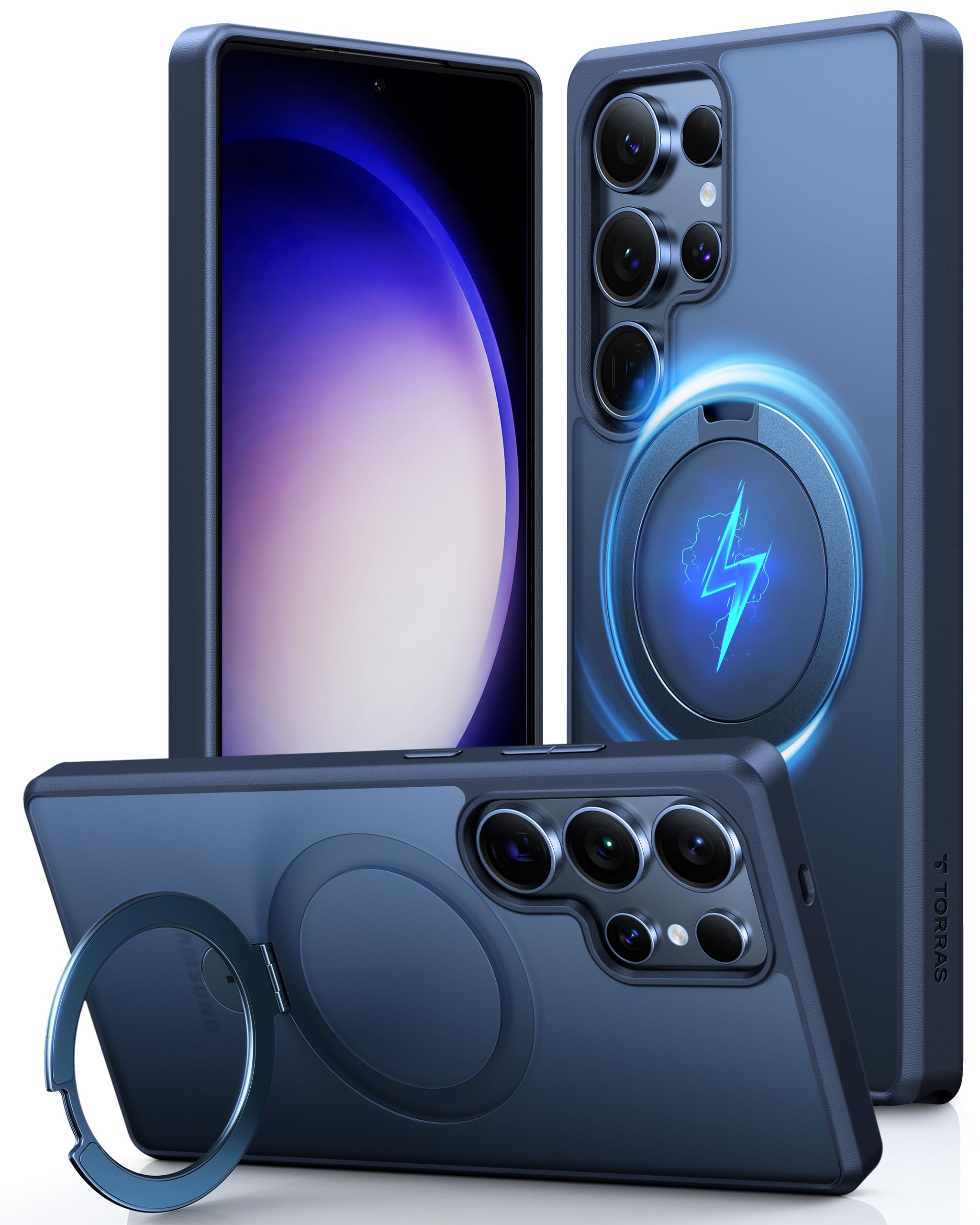 TORRAS Blue Magnetic Stand for Galaxy S25 Ultra Case [18N Mighty ...