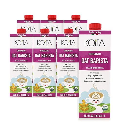 Koita Italian Organic Oat Milk Barista Blend, Non Dairy Milk, Plant ...