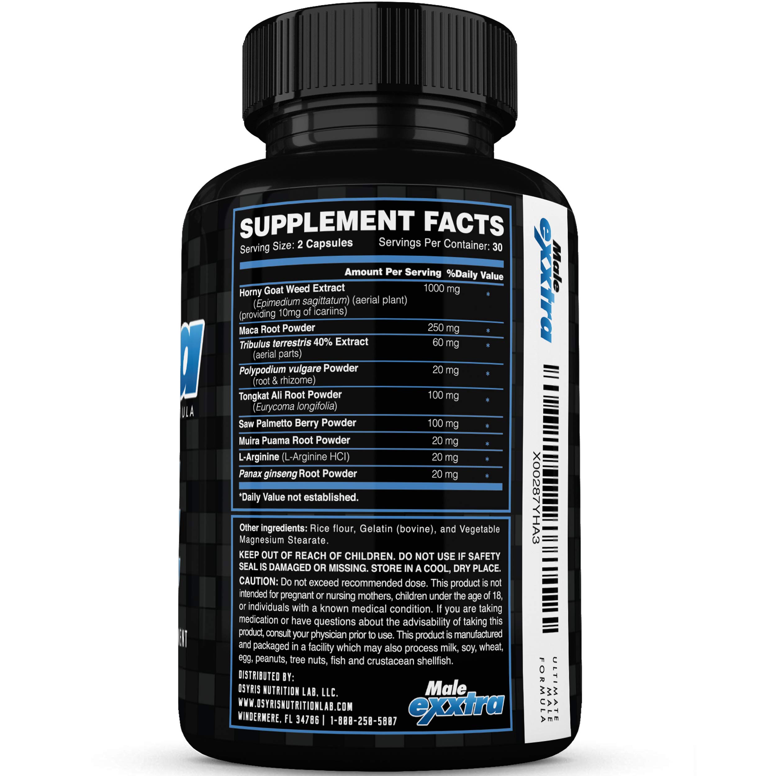 Osyris Nutrition Lab Male Exxtra Ultimate Pills - Testosterone Booster ...