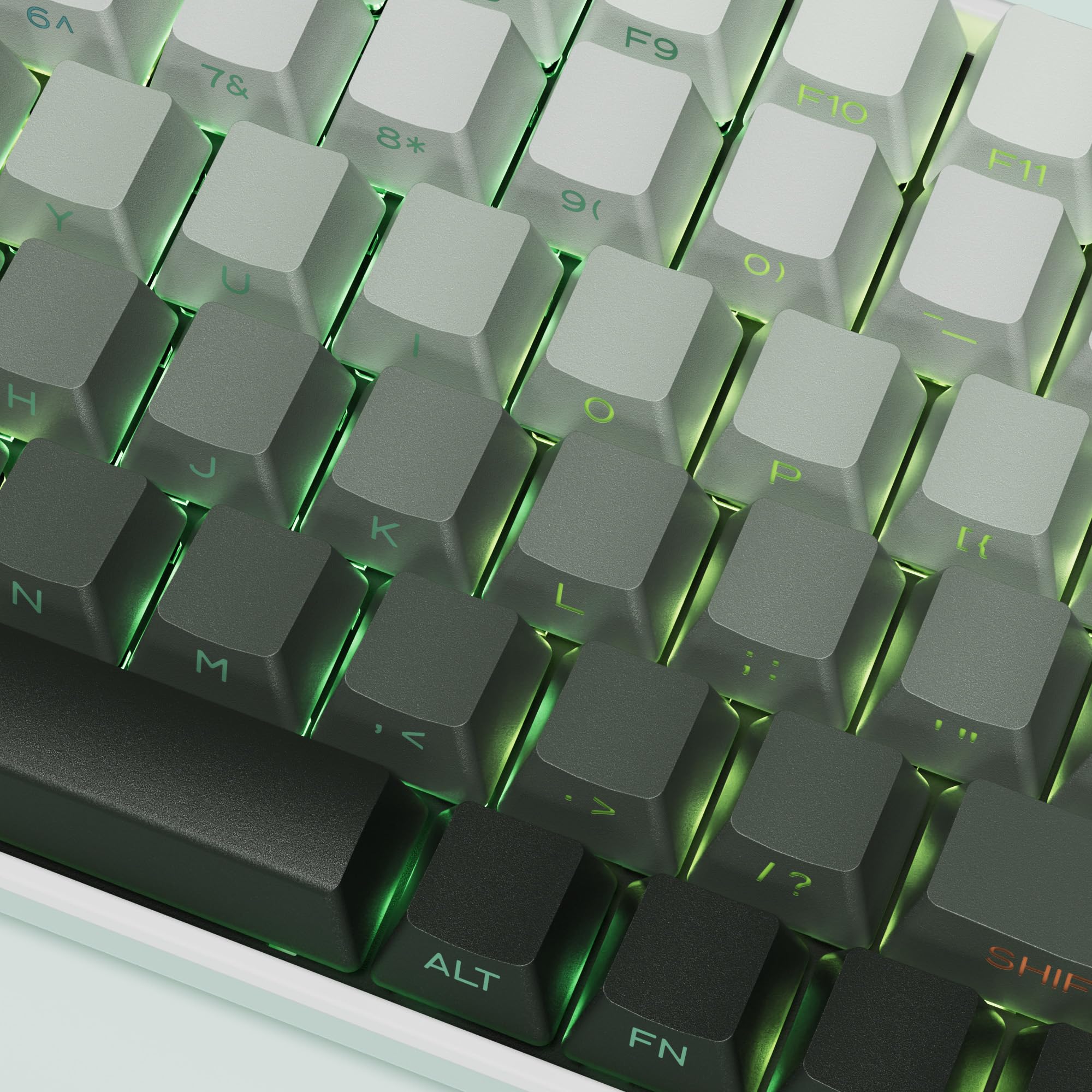 Mua XVX Shine Through Gradient Seaweed Green Keycaps - 136 Keys, Side ...