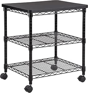 Amazon.com: Safco Products Deskside Wire Machine Stand 5207BL, Holds up ...