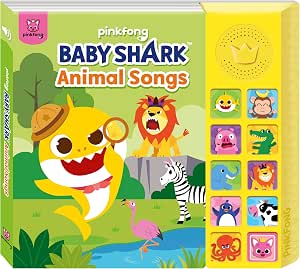 Amazon.com: Baby Shark Animal Songs 10 Button Sound Book | Baby Shark ...