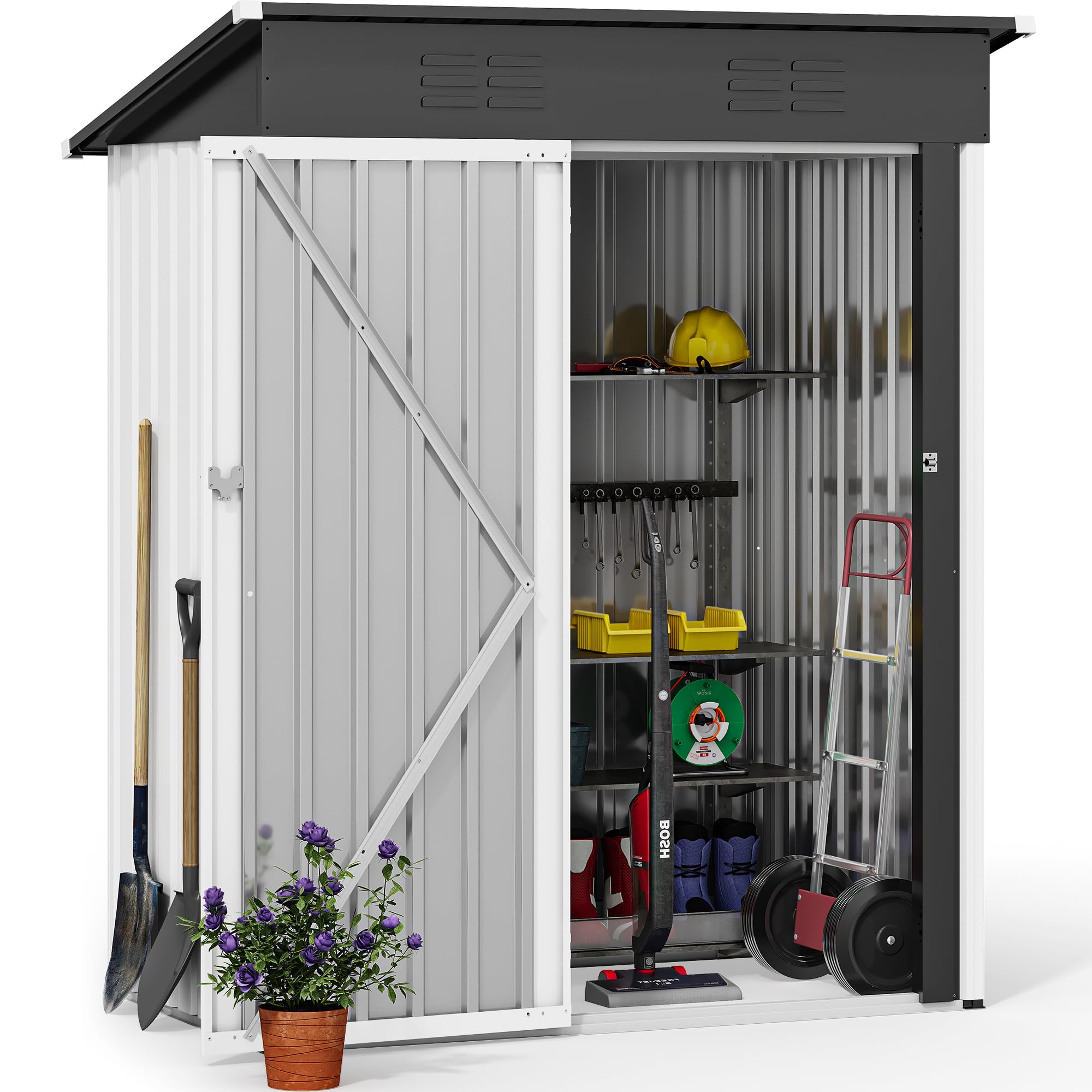 Weatherproof Tool Shed DWVO 5x3ft Outdoor Storage Shed – Weatherproof ...