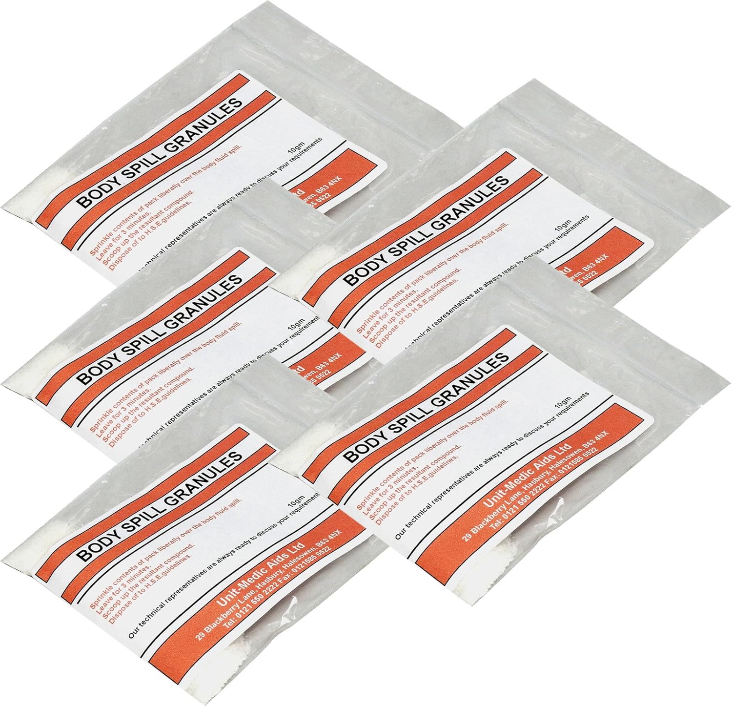 Qualicare Blood Body Fluid Spill Vomit Emergency Absorbent Granules, 5 ...