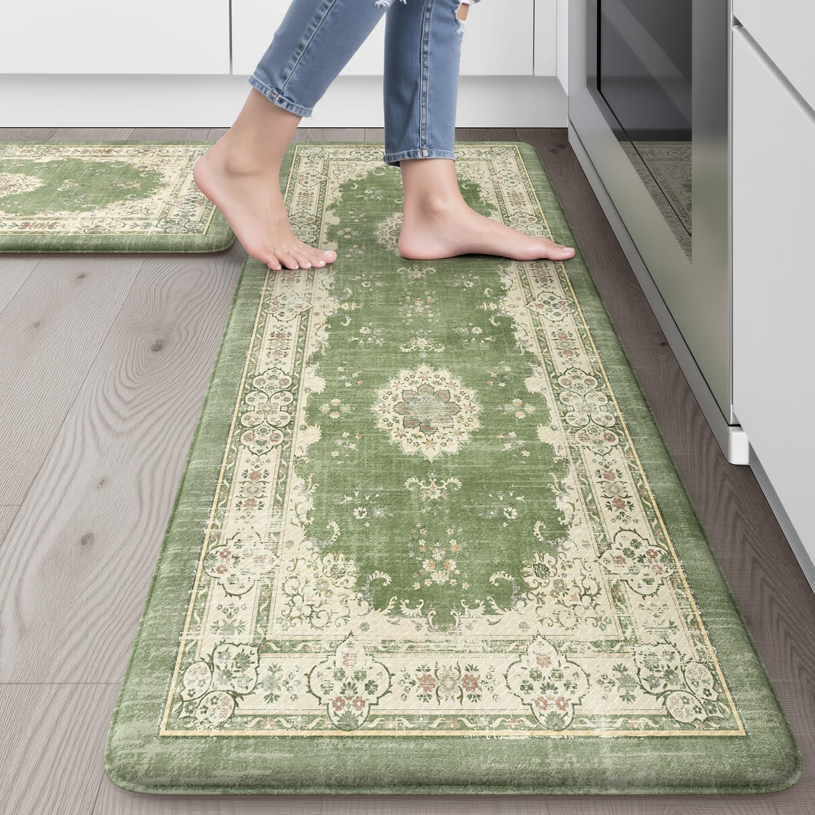 Sungea Anti Fatigue Kitchen Mat,Cushioned Kitchen Mats for Floor ...