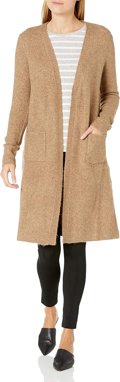 Max Studio Women's Long Cardigan Sweater, Oatmeal/Taupe, X-Small ...