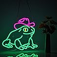 Amazon.com : Frog Neon Sign Cowboy Hat Neon Light Wall Décor Dimmable ...