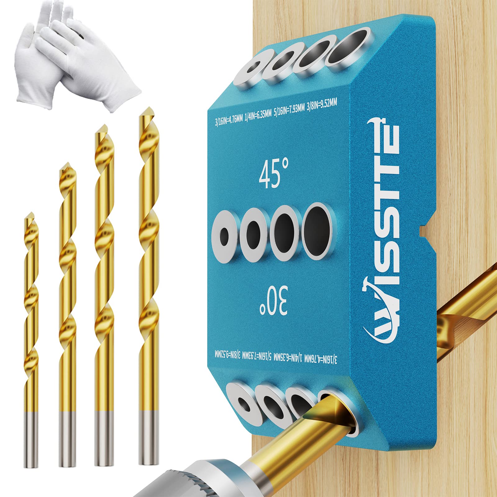 Mua 30 45 90 Degree Angled Drill Guide Jig，All Metal Drill Jig for ...