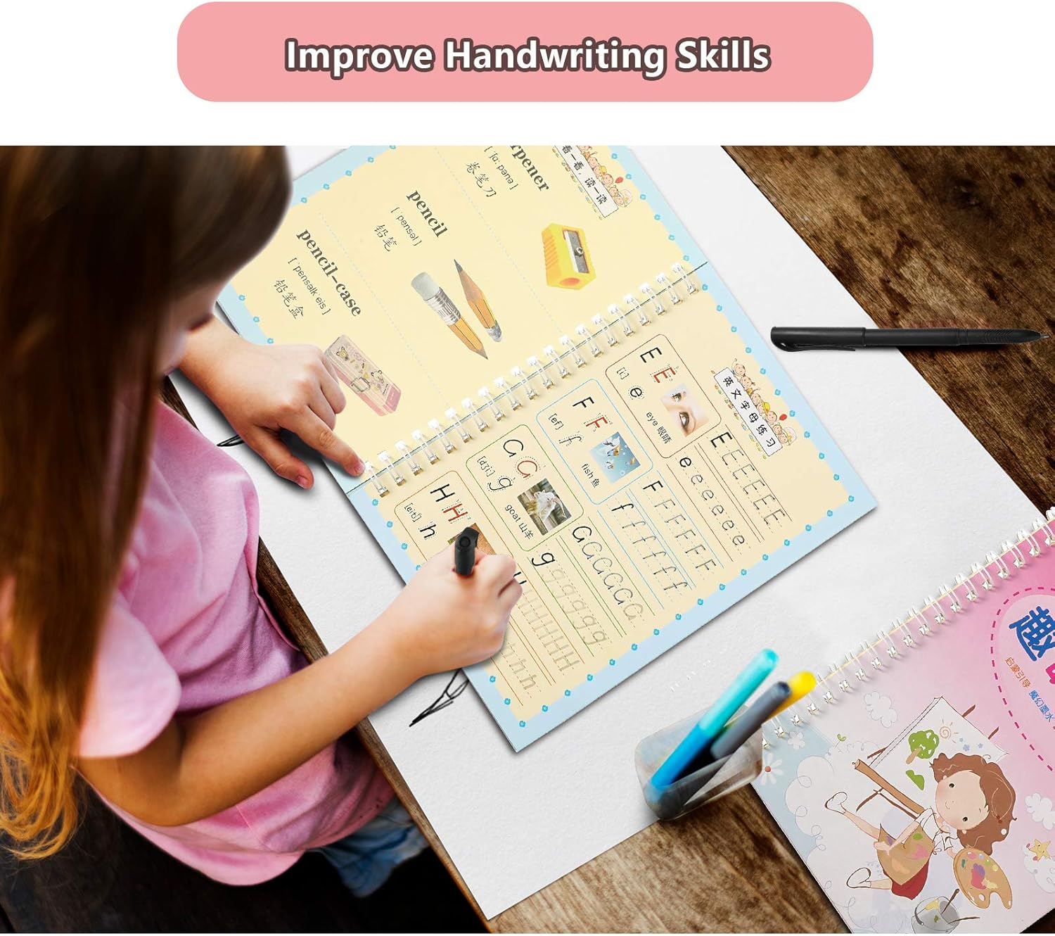 6 Pieces Calligraphy Copybook Kids Magic Calligraphy Reusable ...