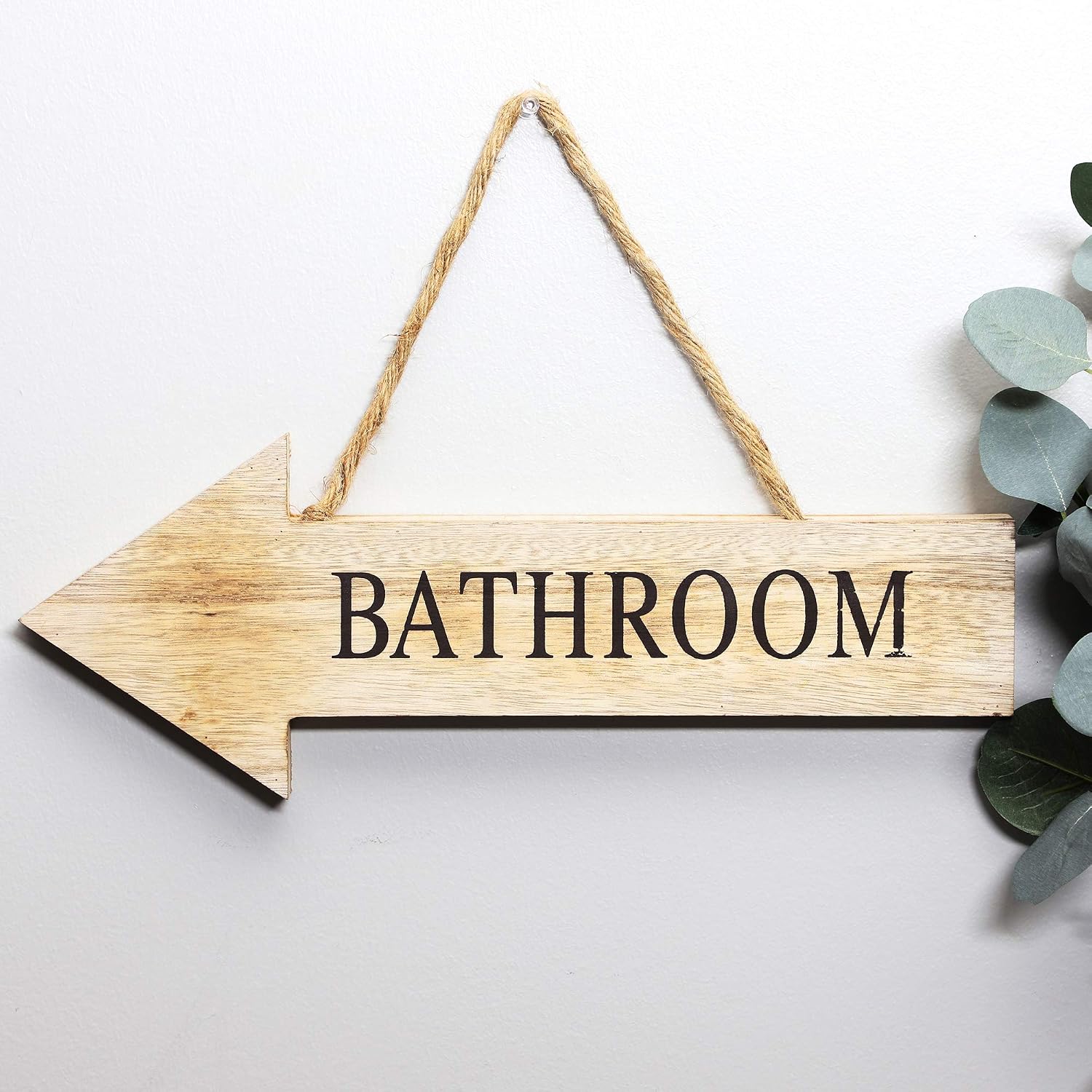 Juvale Restroom Sign – Wall Mounted Washroom Directional Arrow Sign ...