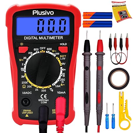 Mua Plusivo Digital Multimeter Tester 2000 Counts AC DC Voltmeter Ohm ...