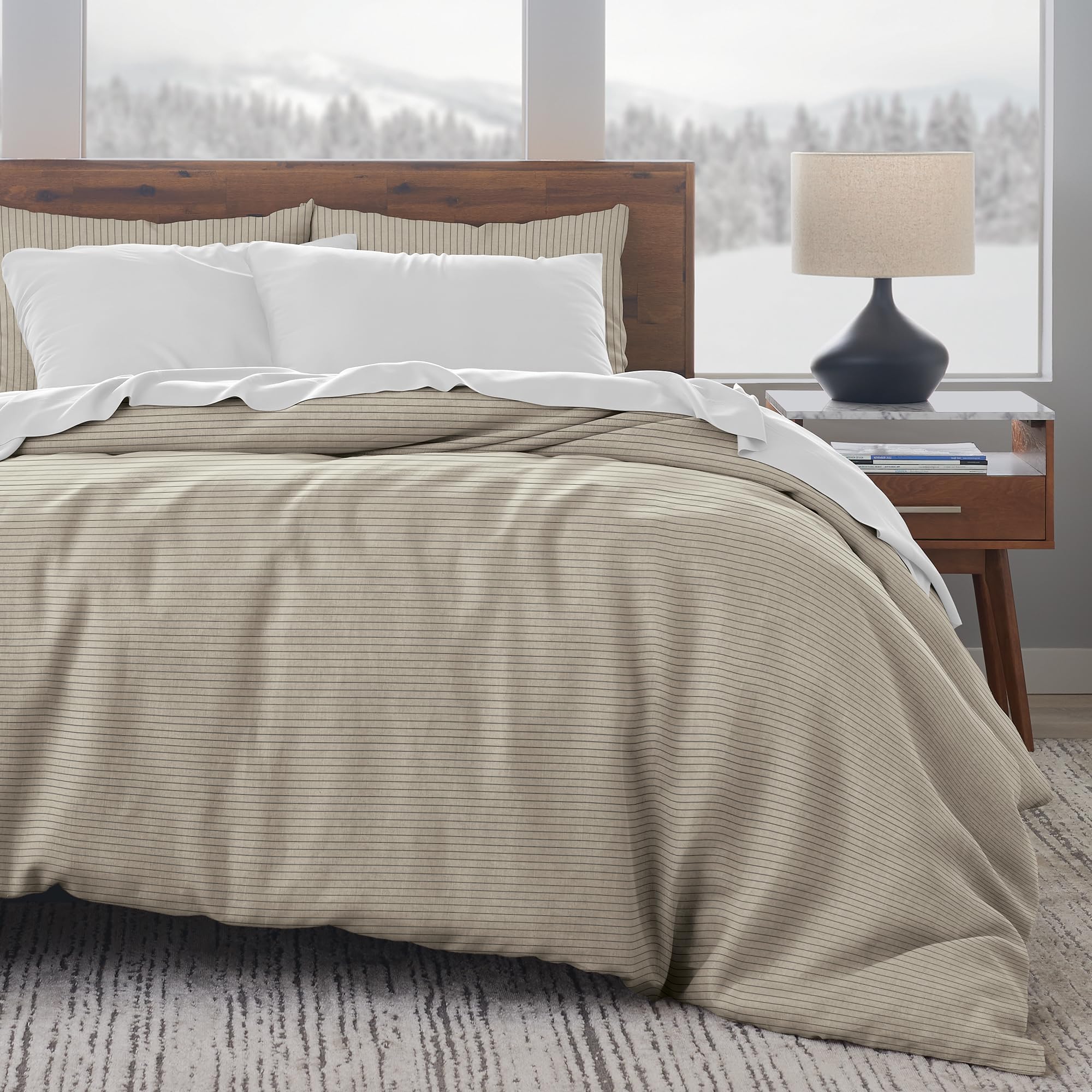 Ella Jayne Luxury 100% French Linen Duvet Cover (3pcs), Coastal Summer ...