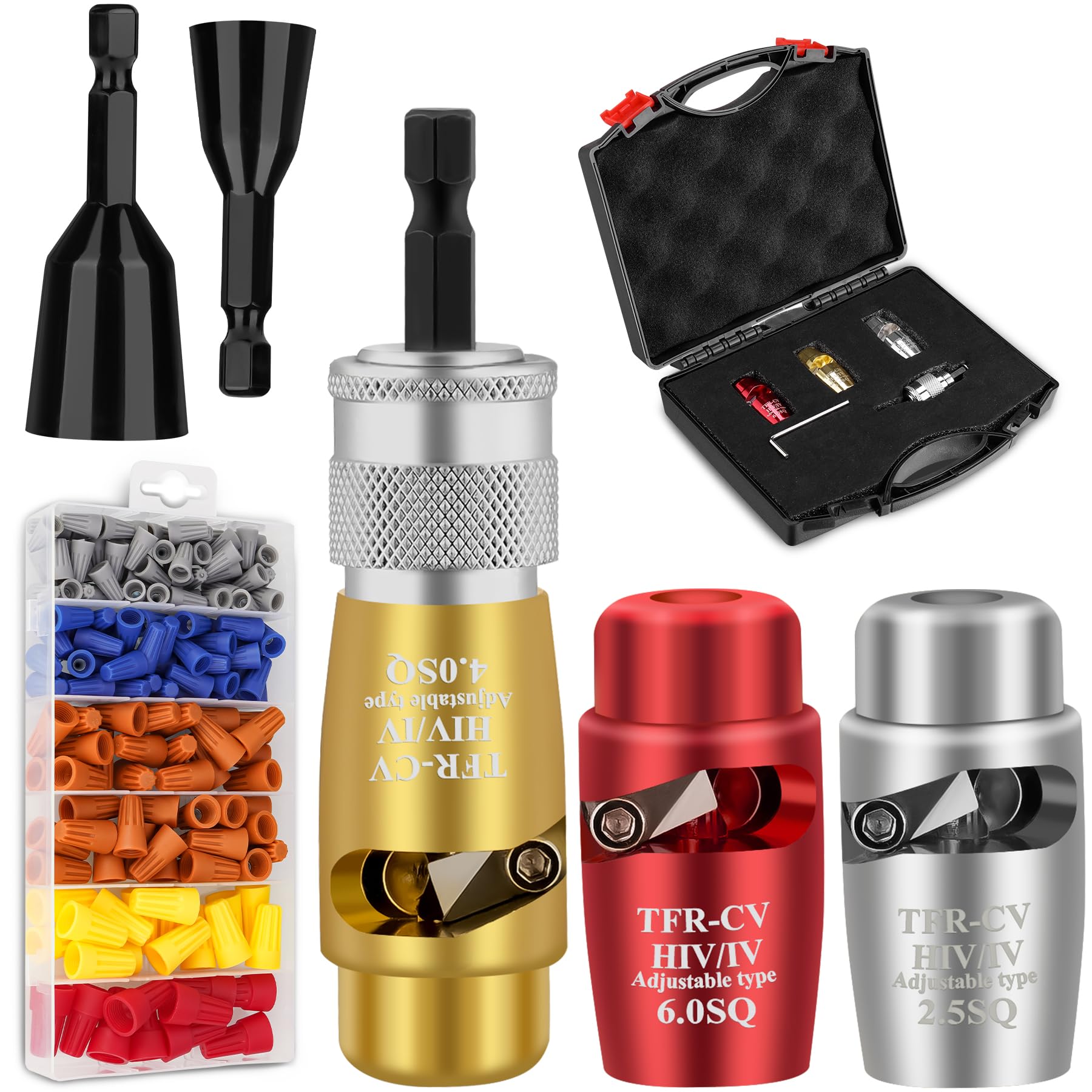 Tomorotec Electric Wire Stripper Set for Efficient Stripping & Twisting ...