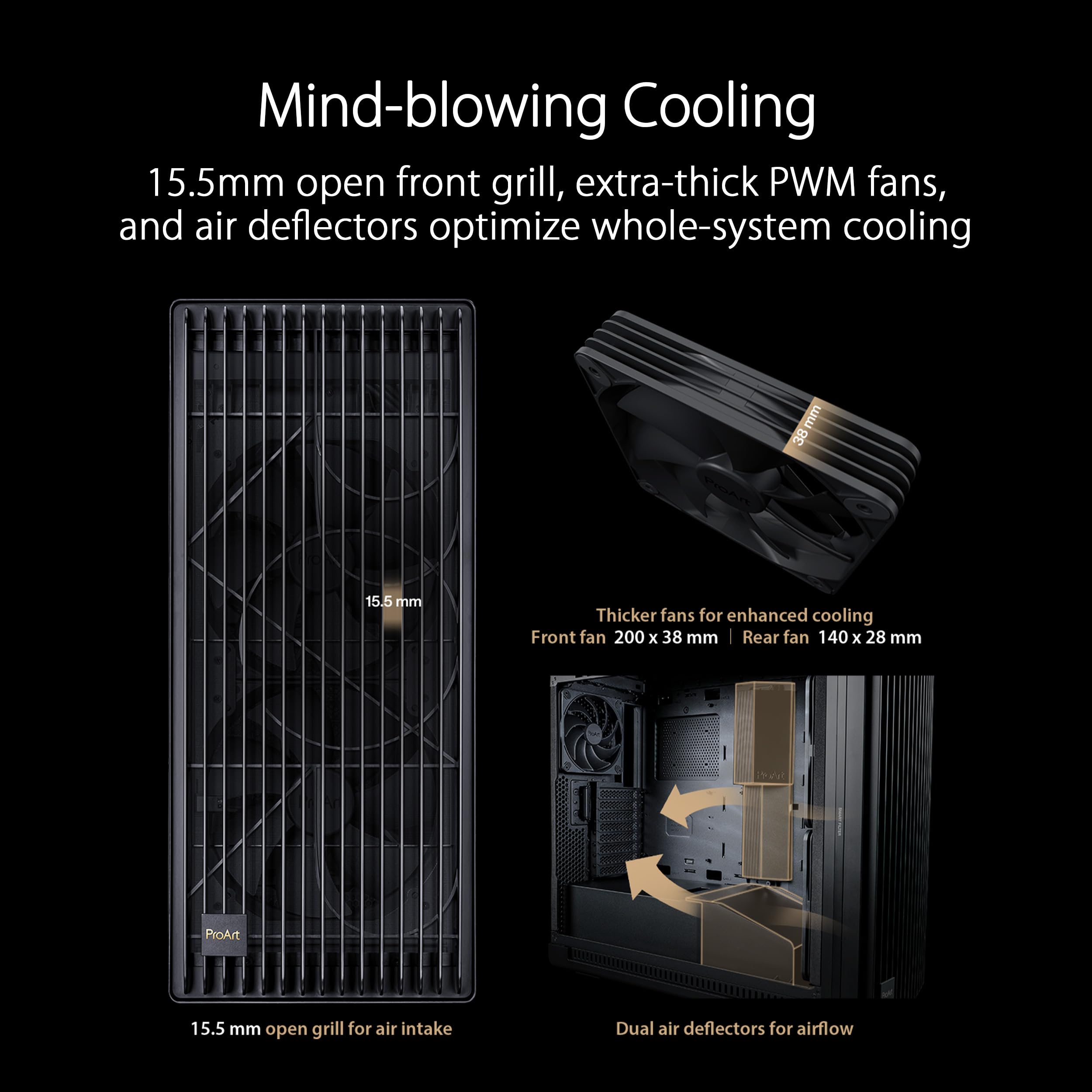 Mua ProArt PA602 E-ATX Computer Case 420mm Radiator Support, Dual 200mm ...