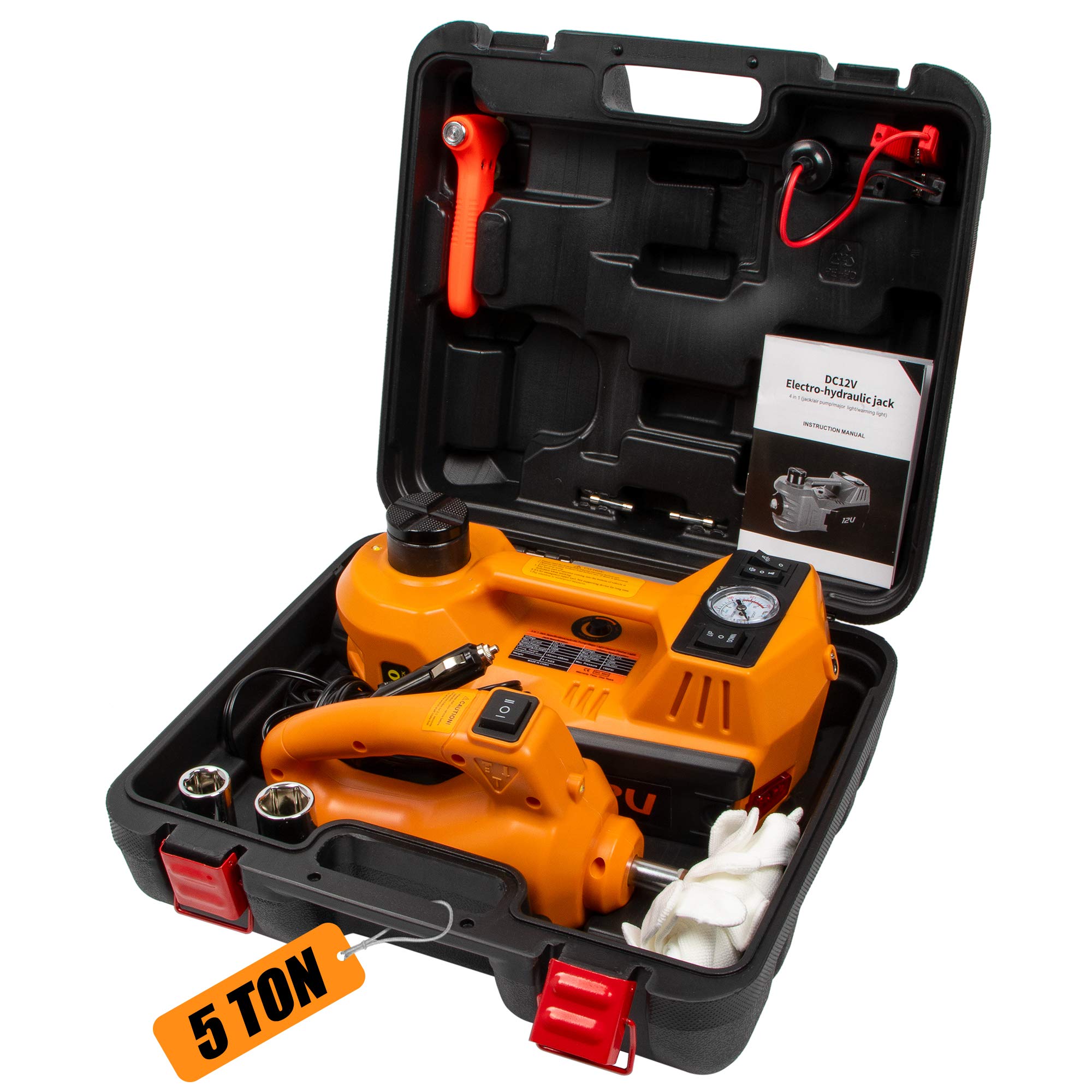 Mua BEETRO Electric Car Jack Kit 5 Ton 12V with Electric Wrench and ...