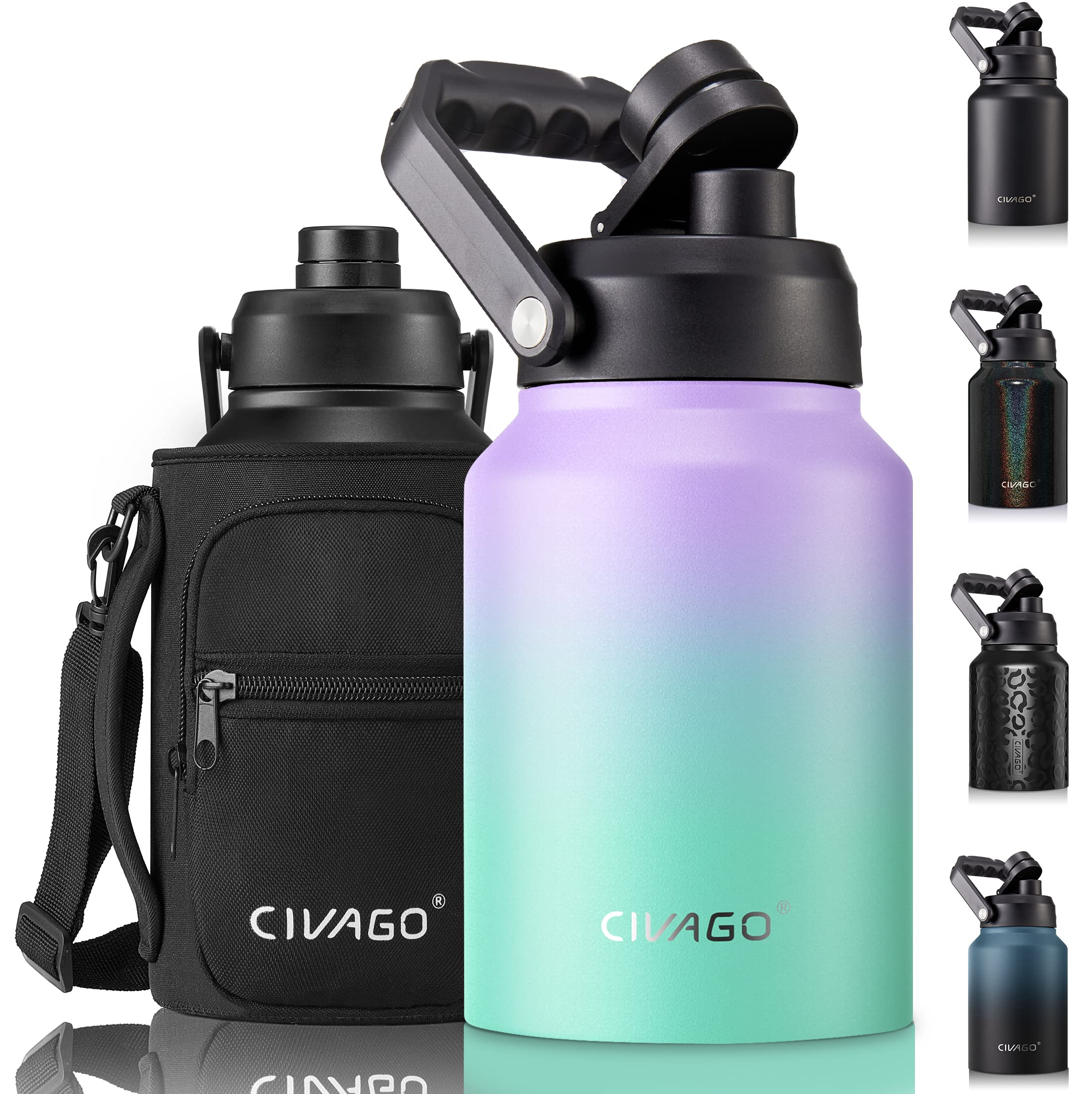 Mua CIVAGO Half Gallon Insulated Water Bottle Jug, 64 oz Stainless ...