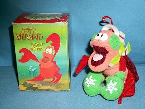 Amazon.com: Disney's "The Little Mermaid" Sebastian Plush Ornament ...