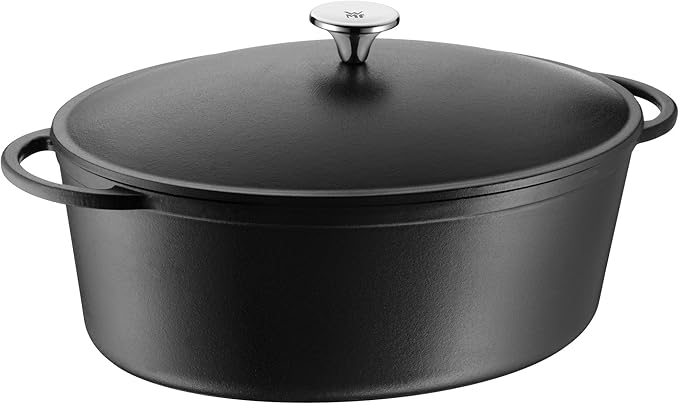 WMF Covered Roasting Pan, Cast Iron, Black, 37 x 30.5 x 17 cm: Amazon ...