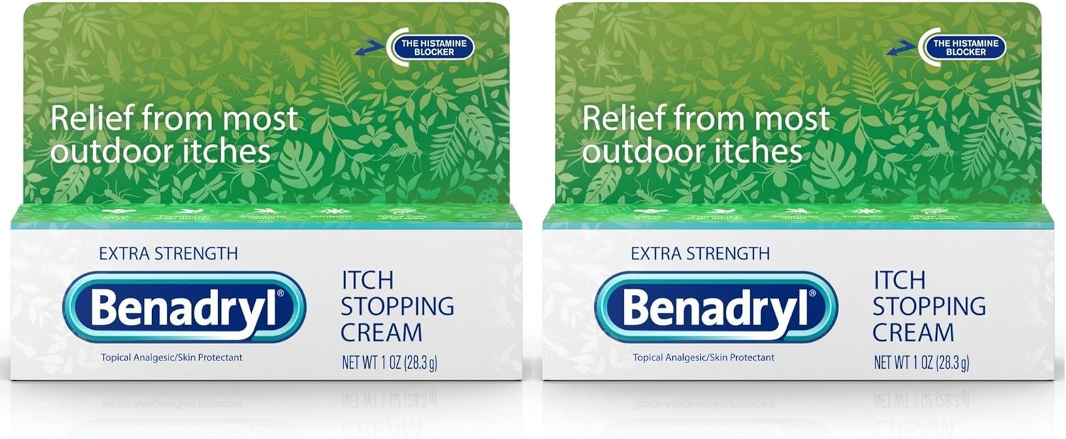 Amazon.com: Benadryl Extra Strength Anti Itch Cream 1 Oz Tube (Pack of ...