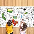 Amazon.com: Giant US Map Coloring Poster, LMSHOWOWO 33 x 54 Inches US ...
