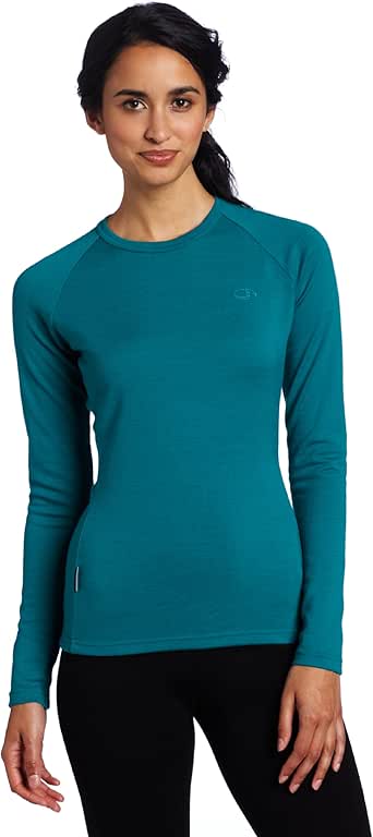 Amazon.com: Icebreaker Women's Long Sleeve Crewe Top (Emerald, X-Large ...