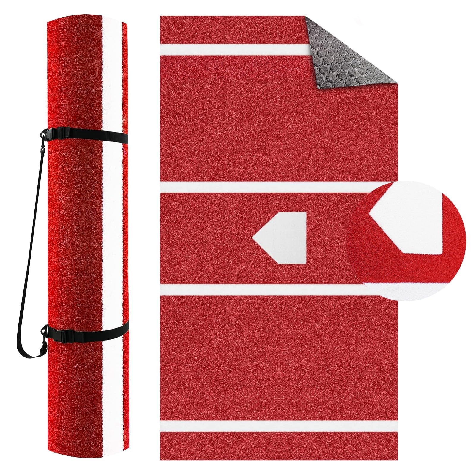 honeypet Upgraded Version Batting Mat Baseball Hitting Mat 12' x 5 ...