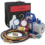 Amazon.com: XtremepowerUS 3CFM or 4CFM Air Vacuum Pump HVAC A/C Refrigeration Kit AC Manifold ...