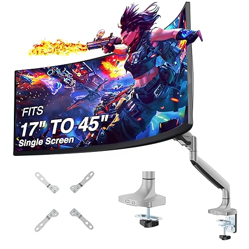 AVLT Single 17"-45" Monitor Arm Desk Mount Premium Mechanical Spring ...