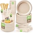 Amazon.com: Gezond Compostable Paper Plates - 700pcs Biodegradable ...