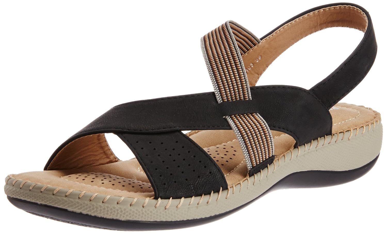 Buy Pavers England Women's Black Sandals - 8 UK at Amazon.in