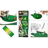 Amazon.com: Toilet Golf Potty Time Putter Game - Funny White Elephant ...